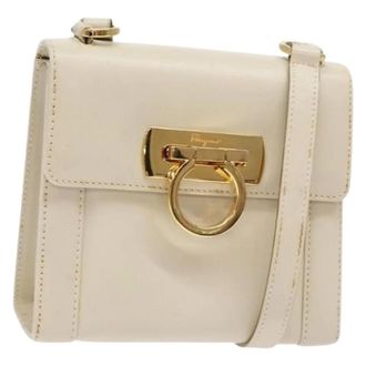 Ferragamo Sac bandouli&egrave;re en cuir Pre-owned - Femme - Pre-owned - Blanc - Taille: ONE Size