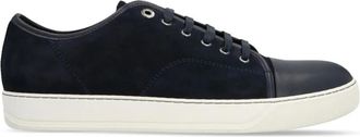 Lanvin Low-Top Sneaker - Navy Blue Calf Suede Lace-Up Sneakers - Gr. 10 - in Schwarz - f&uuml;r Damen