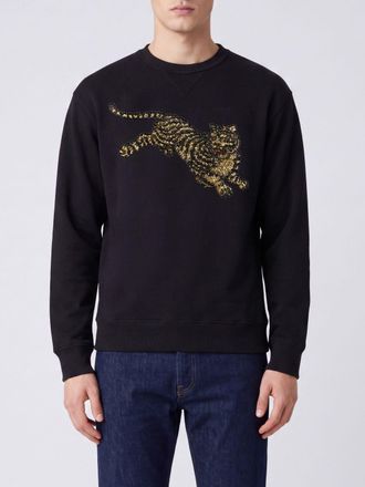 Kenzo Tiger Paris Relaxed-Fit-Sweatshirt aus Baumwolle mit Rundhalsausschnitt, Stickerei und Strass