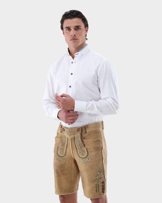 van Laack Trachtenhemd mit gr&uuml;n-karierten Farbdetails