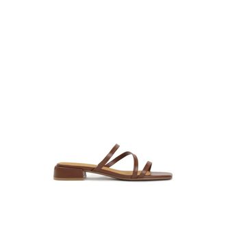 Kazar Braune Mules auf flacher Sohle mit d&uuml;nnen Riemen - - Shoes - Damen - Braun - 40 EU