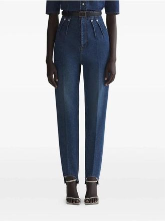 MUGLER Femme, Jeans, Bleu, Taille: W25 Jeans droits pliss&eacute;s