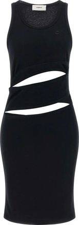 Coperni Femme, Robes, Noir, Taille: 38 FR Spiral Cotton Mini Dress