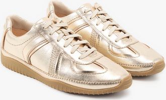 Clarks askets basses Meridor Lo en cuir m&eacute;tallis&eacute;