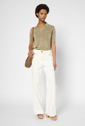 Gerard Darel Polo en lin - JASMINE - Kaki clair