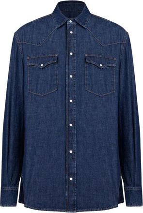 Dondup Hemd im Regular Fit im Western-Stil - - Shirts - Herren - Blau - M