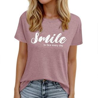 Generic T-shirt Imprim&eacute; Femme Col V T-shirt &agrave; Manches Courtes avec Impression Comme Haut D&eacute;t&eacute; D&eacute;contract&eacute; Pour Les Loisirs &Agrave; La Mode T-shirts Pour Femmes T-sh