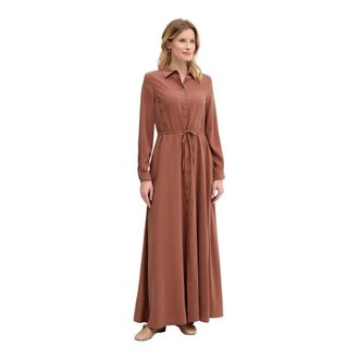 Gaud&igrave; Robe chemise &eacute;vas&eacute;e - Femme - Robes - Brun - Taille: 40 FR