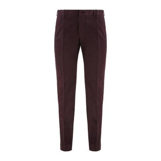 Slowear Slowear, Homme, Pantalons, Rouge, Taille: XL Pantalon en Gabardine de Coton Pliss&eacute;