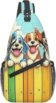 Generic Sac &agrave; dos &agrave; bandouli&egrave;re color&eacute; avec motif chien sur une planche - Sac &agrave; dos de voyage pour homme - Sac &agrave; dos de randonn&eacute;e