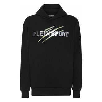 Plein Sport Hoodie Sweatshirt Chrome Scratch Edition - - Sport - Herren - Schwarzk - L