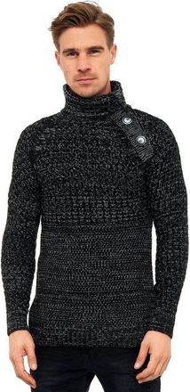 Rusty Neal Strickpullover mit modischen Zierknöpfen