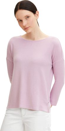 Tom Tailor Damen Langarmshirt mit Schleife 1034339, 28995 - Soft Mauve, XL