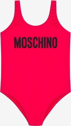 Moschino Maillot de bain une pièce en lycra Lettering Logo - Rouge
