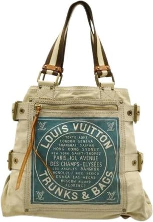 Louis Vuitton unisex, Pre-owned, Bleu, Taille: ONE Size Sac Tote Vintage Pre-owned