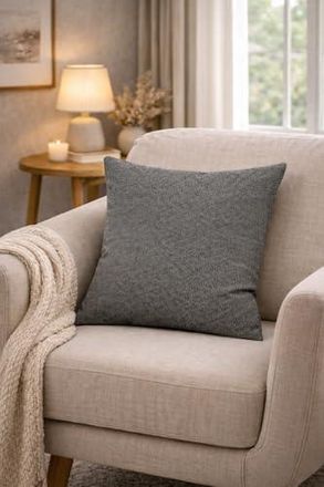 Home Wohnideen Kissenh&uuml;lle Lucio mit verdecktem Rei&szlig;verschluss, Anthrazit