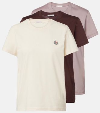 Moncler Set aus drei T-Shirts aus Baumwoll-Jersey