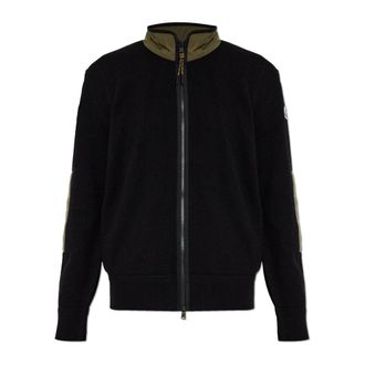 Moncler High-Neck Zip-Up Cardigan - - Knitwear - Herren - Schwarzk - L