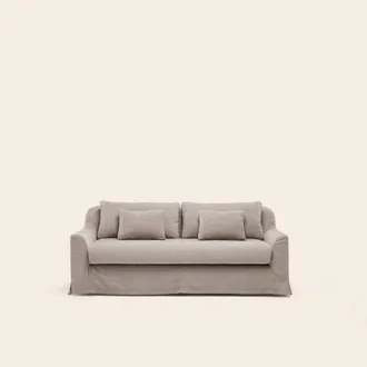 Madura Canap&eacute; 2,5 Places Claribel Chenille taupe glac&eacute; - BEIGE