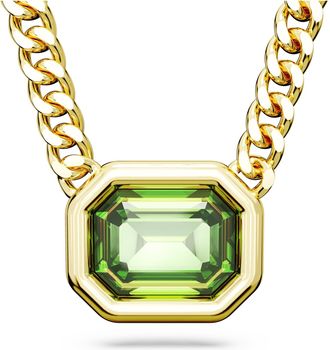 Swarovski Millenia Armband, Vergoldetes Damenarmband mit Grünen Elementen und Strahlenden Swarovski Kristallen