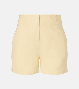 Veronica Beard Short Brit à taille haute en lin mélangé