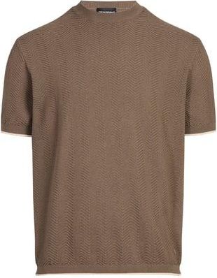 Emporio Armani T-shirt col rond en coton piqu&eacute;