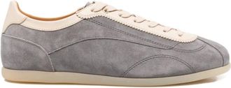 Brunello Cucinelli Homme, Chaussures, Gris, Taille: 41 EU Baskets en daim avec finitions en cuir