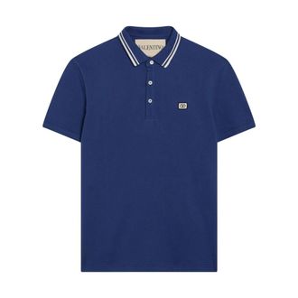 Valentino Garavani VLogo Signature Poloshirt - - Tops - Herren - Blau - M