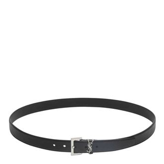 Saint Laurent Cassandre G&uuml;rtel - - Accessories - Herren - Schwarzk - 90 CM