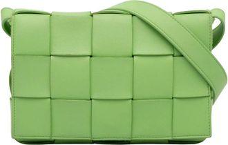 Bottega Veneta Sac bandouli&egrave;re Cassette Intrecciato Pre-owned - Femme - Pre-owned - Vert - Taille: ONE Size