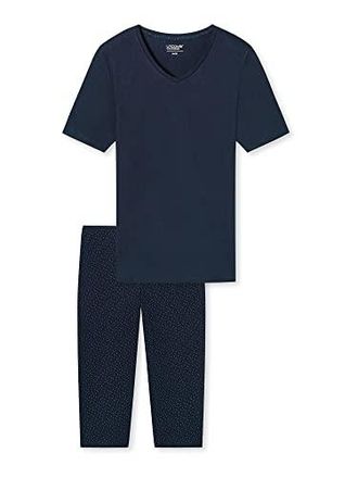 Uncover by Schiesser Schlafanzug 3/4 Pyjama, Dunkelblau, 38 Femme
