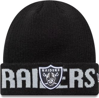 New Era Las Vegas Raiders Wordmark Beanie NFL Schwarz - One-Size
