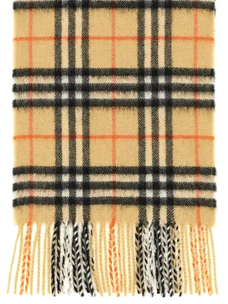 Burberry Check Cashmere Scarf - Beige