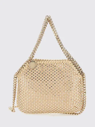 Stella McCartney Falabella Mini-Tote-Tasche mit Kristallen und Kettendetail