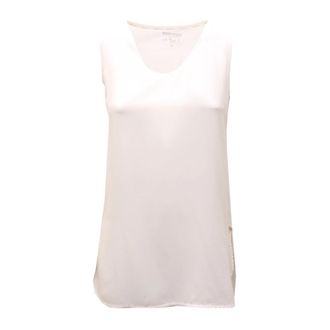 Woolrich Seiden Jersey Tank Top Elfenbein - - Tops - Damen - Wei&szlig; - M