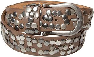 styleBREAKER Ceinture &agrave; clous pour femmes avec diff&eacute;rentes clous, ceinture en simili cuir unie, ceinture pour femmes ajustable 03010008, couleur:Boue, taille:100cm