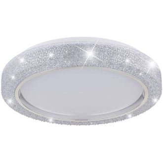 Globo Lighting Globo Lighting - Plafonnier Lampe de plafond Lampe de salle à manger led Design avec cristaux, métal plastique, 1x led 24 watts 1400 lumens blanc