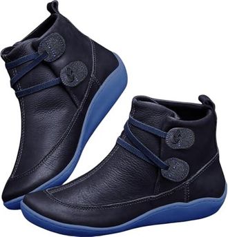 Generic Bottines courtes pour femme - Imperm&eacute;ables - Talon carr&eacute; bas - Antid&eacute;rapantes - Fermeture &eacute;clair lat&eacute;rale - Tendance - Chaudes - D&eacute;contract&eacute;es - Class