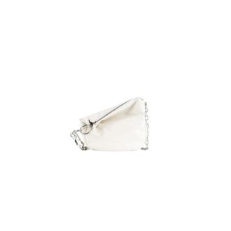 Burberry Femme, Sacs, Blanc, Taille: ONE Size Sac bandoulière Knight en cuir blanc