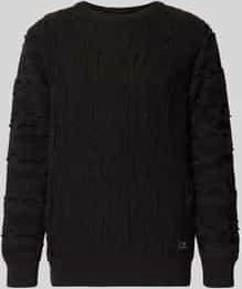 Carlo Colucci Regular Fit Strickpullover mit Strukturmuster