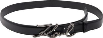 Karl Lagerfeld Femme, Accessoires, Noir, Taille: 95 CM K/Signature 25 mm Belt