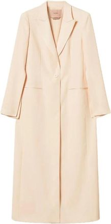 Twinset Femme, Manteaux, Rose, Taille: 40 FR Envers Satin Duster Coat