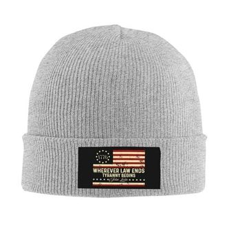 Generic L&agrave; O&ugrave; La Loi SArr&ecirc;te, La Tyrannie Commence. Unisex Skull Cap Classique Bonnet De Trawler Confortable Bonnets Tricot&eacute; pour Cyclisme Casque Moto Sport