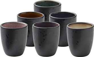 Bitz Bitz Set de 6 tasses &agrave; expresso en gr&egrave;s 10 cl Passe au lave-vaisselle