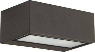 Leds - C4 Leds-C4 Nemesis Aluminium - Applique murale ext&eacute;rieure &agrave; 1 ampoule marron IP44
