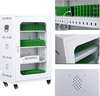 Generic Chariot de charge et armoire pour plusieurs Chromebooks, ordinateurs portables avec verrouillage, chariot de charge mobile &agrave; 30 emplacements, station 
