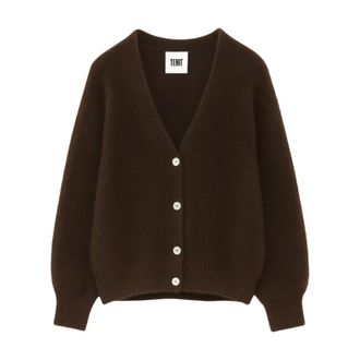Tiffany & Co. Dunkelbrauner Mohair-Cardigan - - Knitwear - Damen - Braun - ONE SIZE