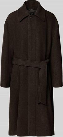 HUGO BOSS Wollmantel mit Bindeg&uuml;rtel