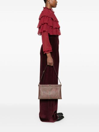 Etro Womens Clutch Talk Brown Pvc Bags