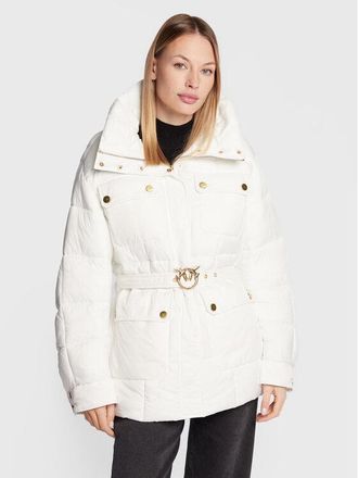 Pinko Winterjacke Olga 1G18JC A082 Wei&szlig; Relaxed Fit
